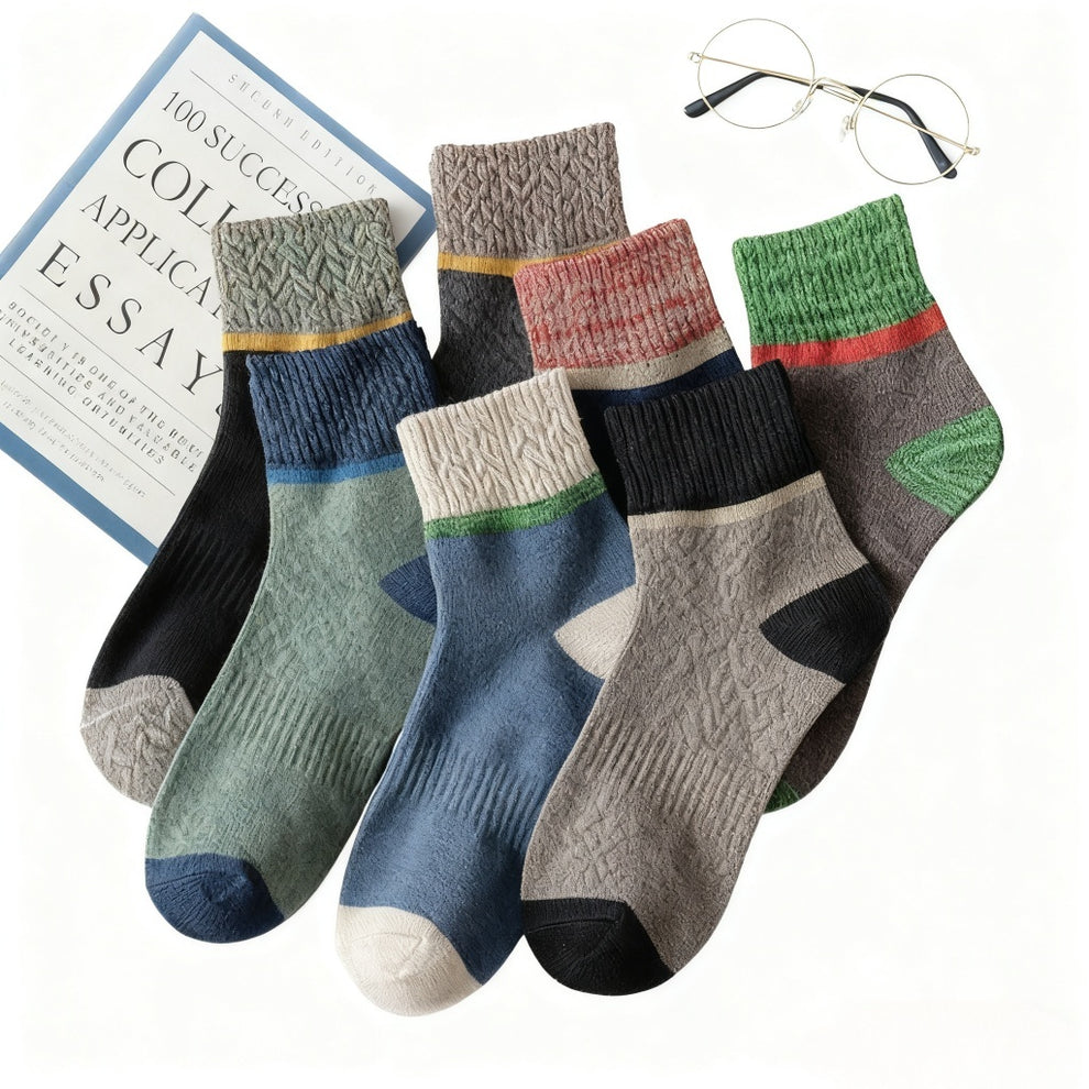Men's mid-leg socks - thickened warm and odor-proof sports stockings ...